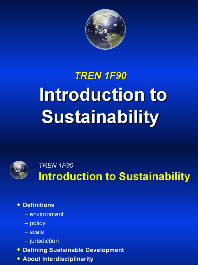 Lecture-5 Intro To Sustainability | PDF | Sustainability | Sustainable ...