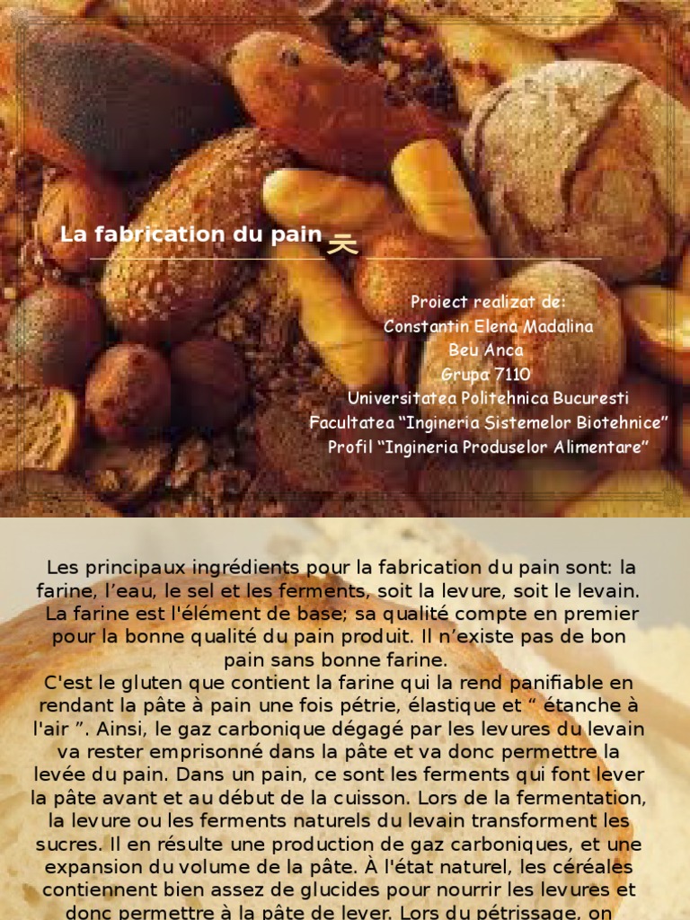 Fabrication Du Pain | PDF | Pains | Pain au levain