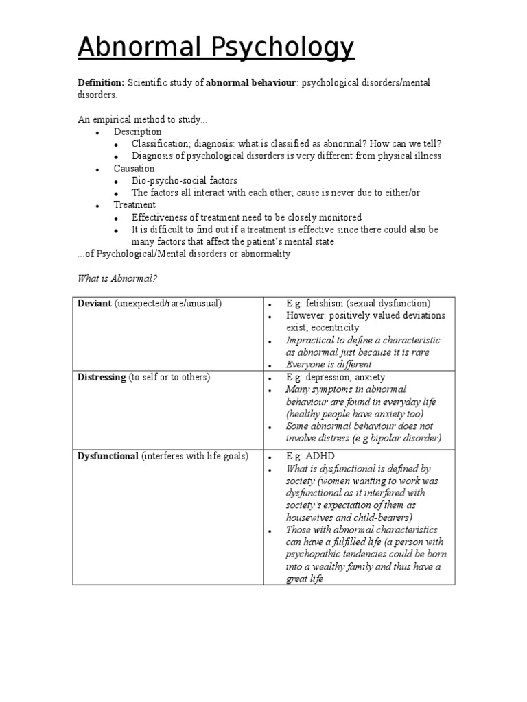 Understanding Abnormal Psychology | PDF | Anxiety Disorder | Mental ...