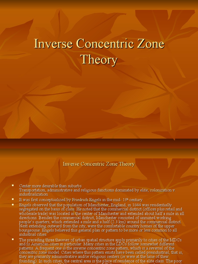 Inverse Concentric Zone Theory (Regional Planning) | PDF | Economies