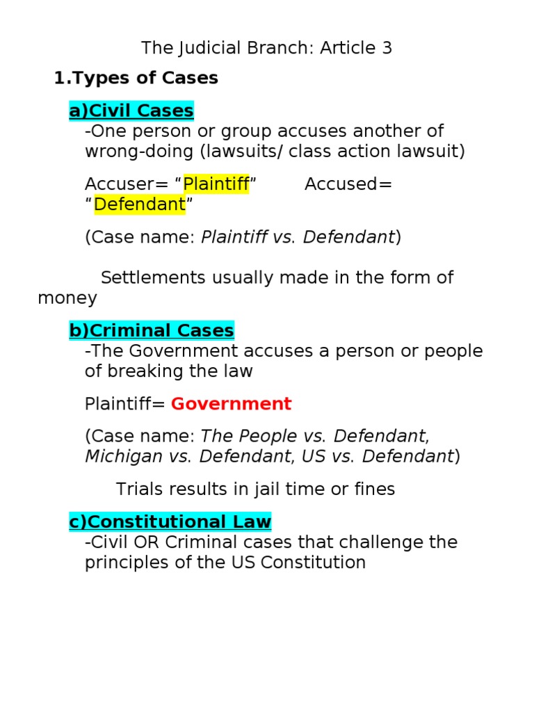 Judicial Branch Notes | PDF | State Court (United States) | Jurisdiction