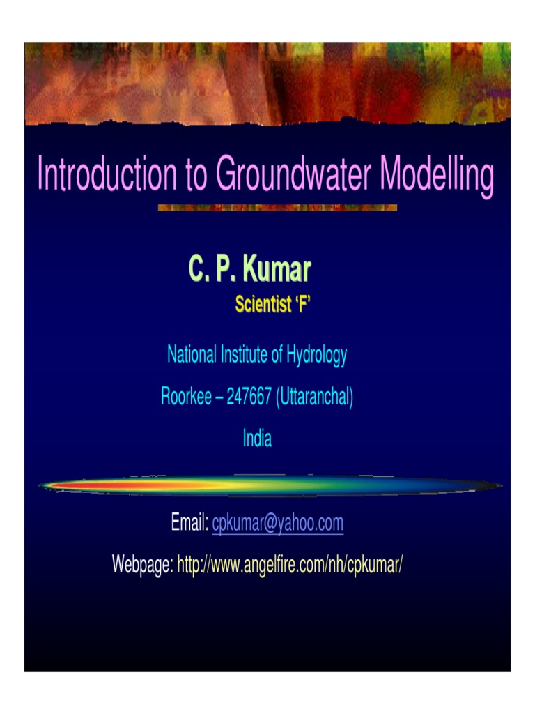 Introduction to Groundwater Modeling | PDF | Teaching Methods ...