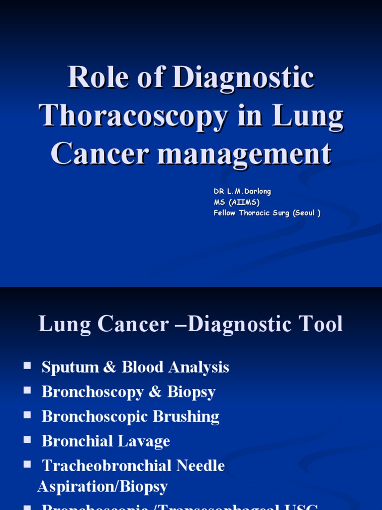Diagnostic Thoracoscopy (VATS) in Lung Cancer | PDF | Lung | Lung Cancer