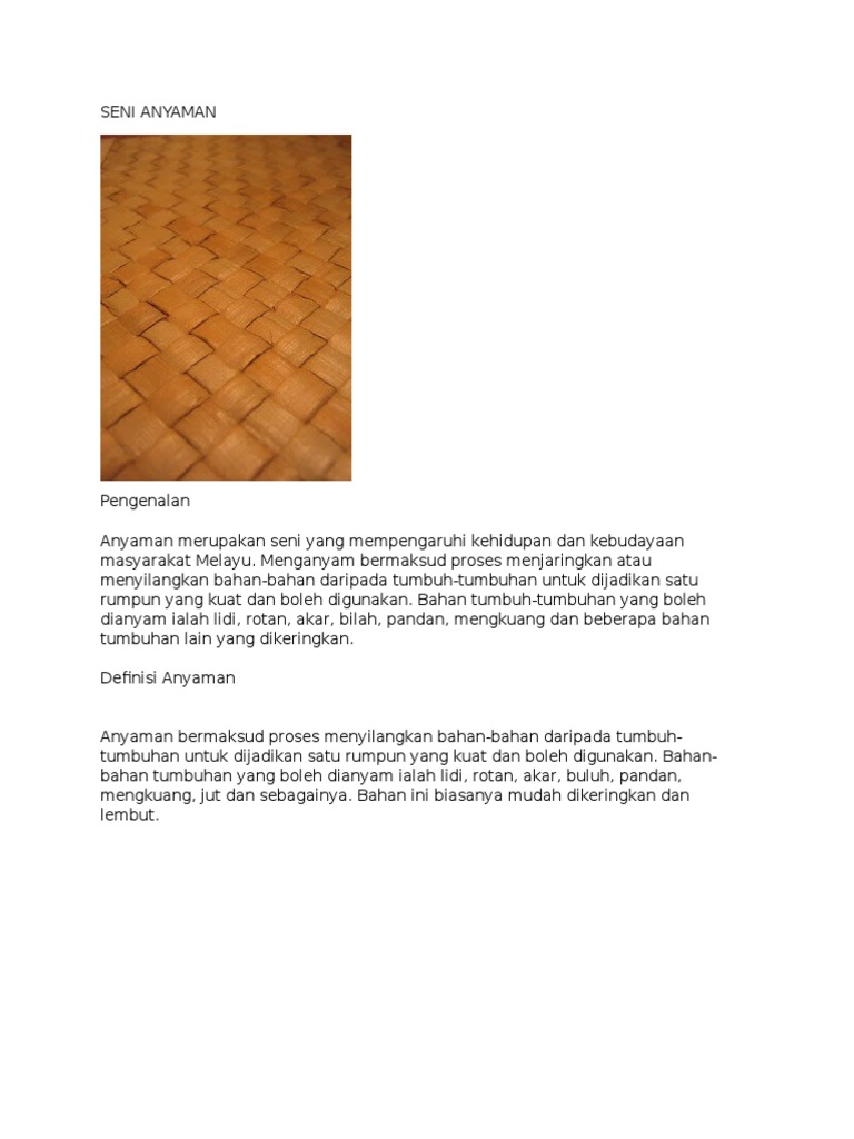 Seni Anyaman | PDF