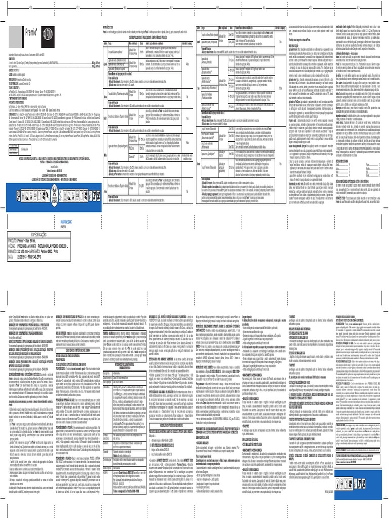 Instruções de Uso do Inseticida Prêmio | PDF | Embalagem e rotulagem ...