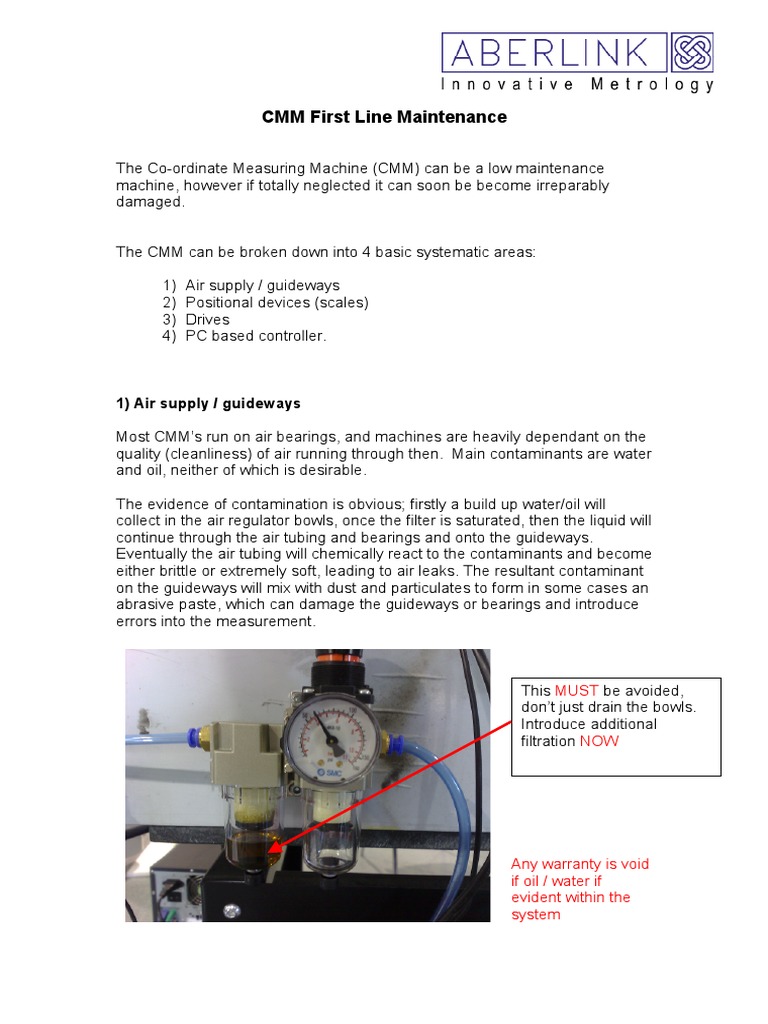Proper Maintenance of a Coordinate Measuring Machine (CMM): Guidelines ...