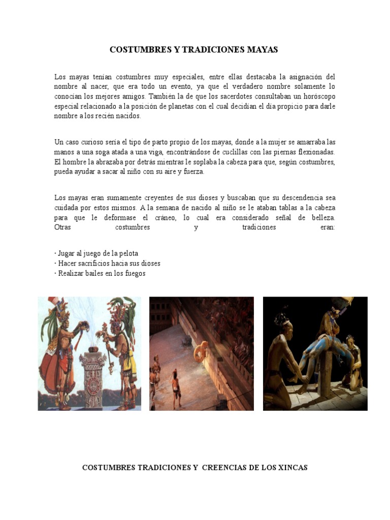 COSTUMBRES Y TRADICIONES MAYAS.docx | Gente indígena | Personas