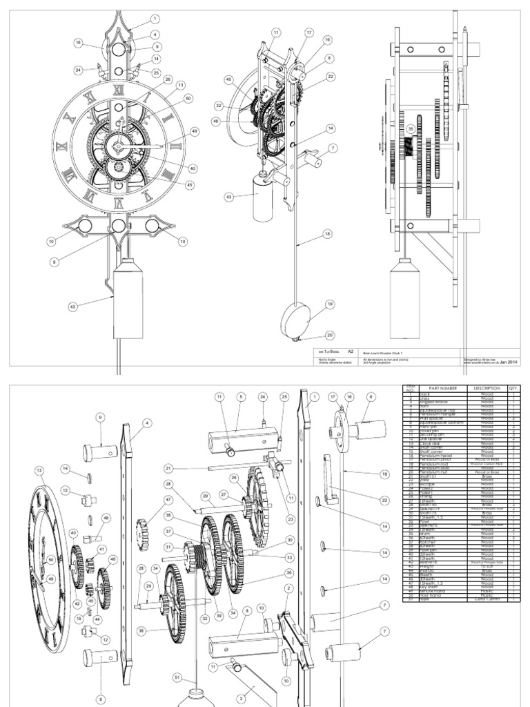 Clock 1 Drawings-Iss3 | Pendulum | Horology