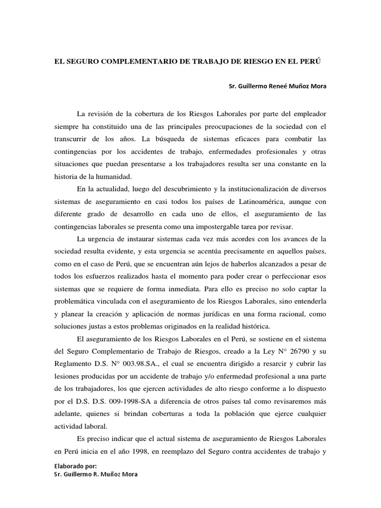 EL SCTR en Perú | PDF | Derecho laboral | Seguro