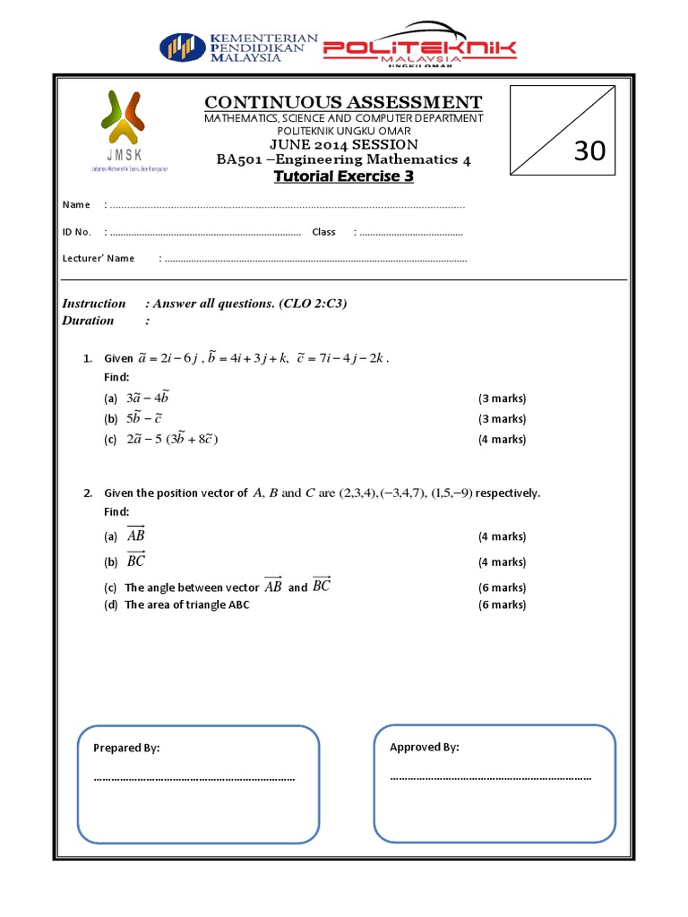 Tutorial Exercise 3 Politeknik | PDF