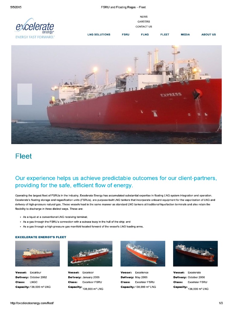 FSRU and Floating Regas - Fleet | PDF