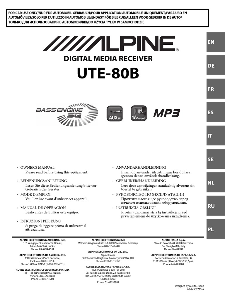 Manual de Usuario Del Estereo Alpine CDE-151. | PDF | Mp3 | USB