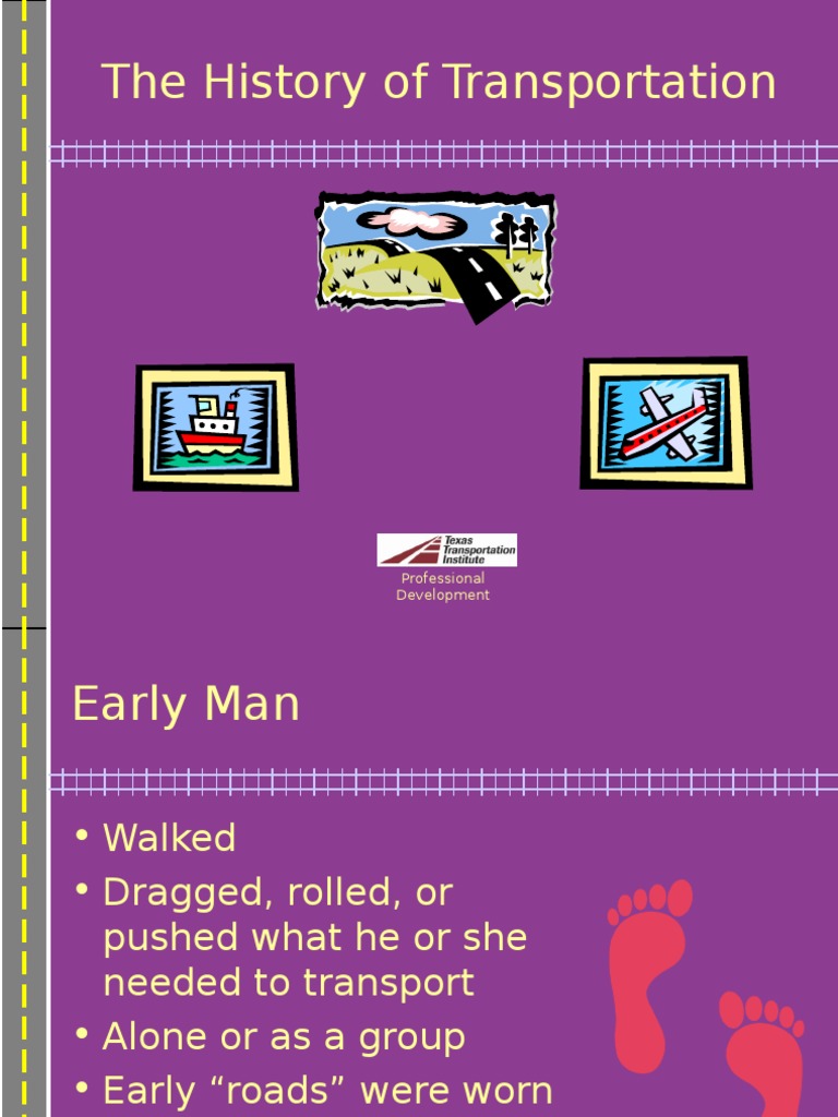 transportation history timeline.ppt | Sled | Rail Transport