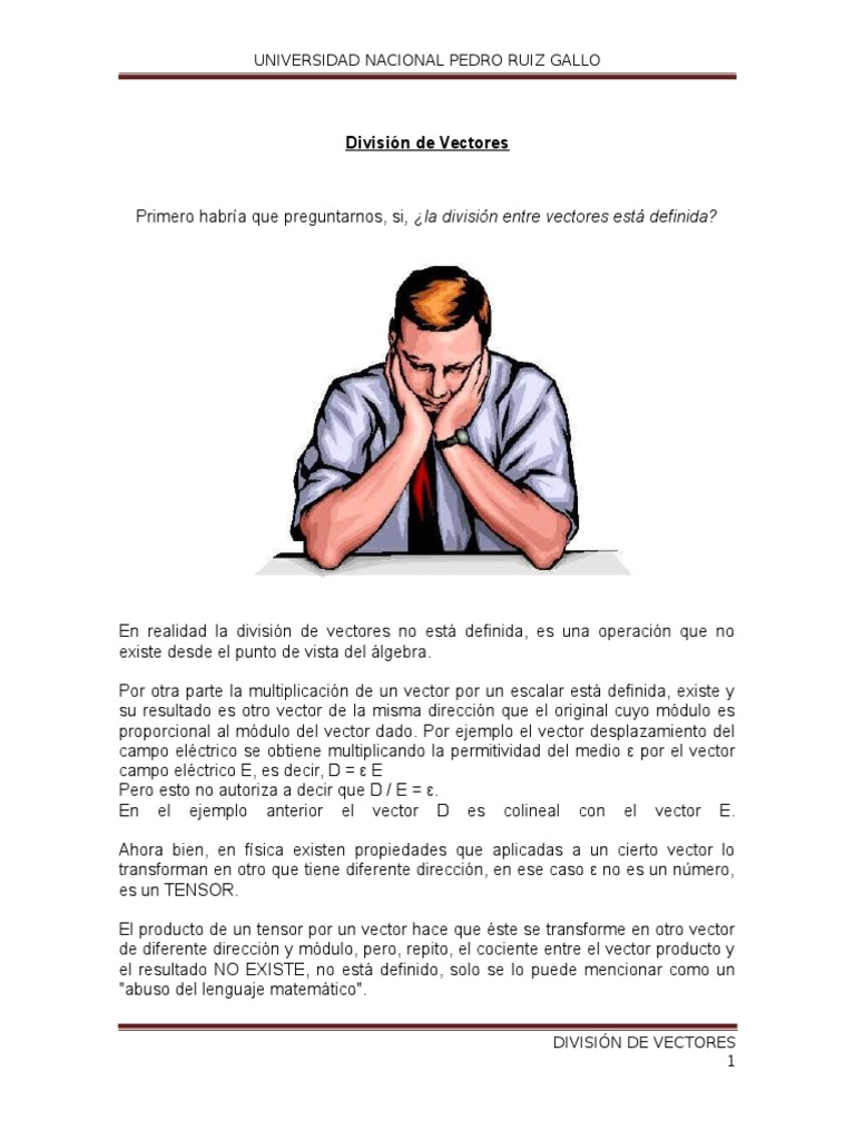 División de Vectores: Conceptos y Definiciones | PDF | Espacio ...