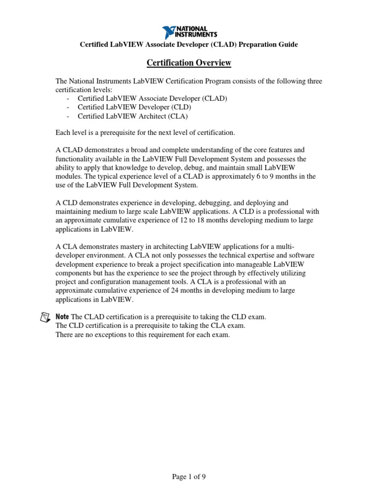 LabVIEW CLAD Exam Prep Guide | PDF | Control Flow | Debugging