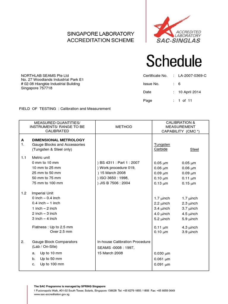 Northlab Seams Calibration Certificate | PDF | Calibration | Equipment
