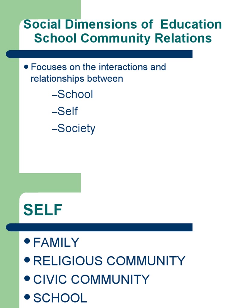 Social Dimensions of Education | PDF | Leadership | Teachers