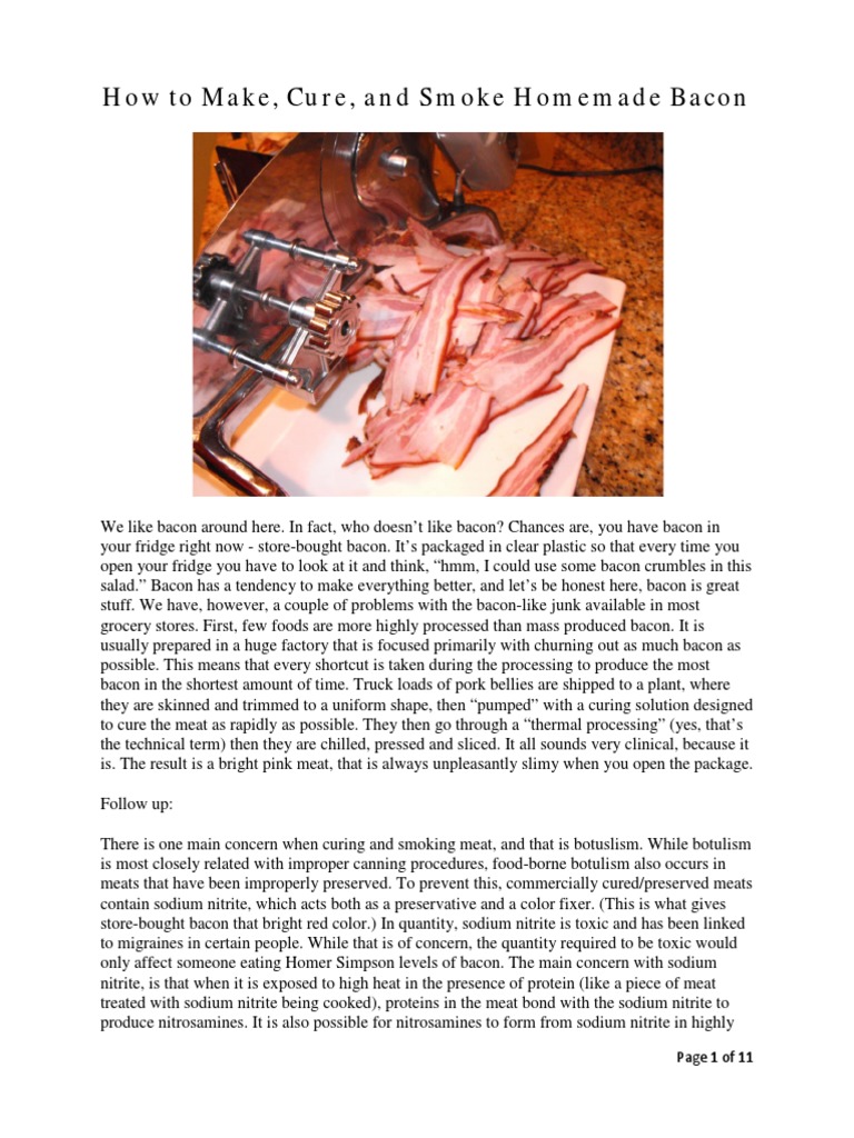 How to Make Homemade Bacon | PDF | Bacon | Curing (Food Preservation)