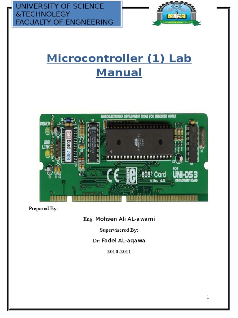 8051 Assembly Language Lab Manual | PDF