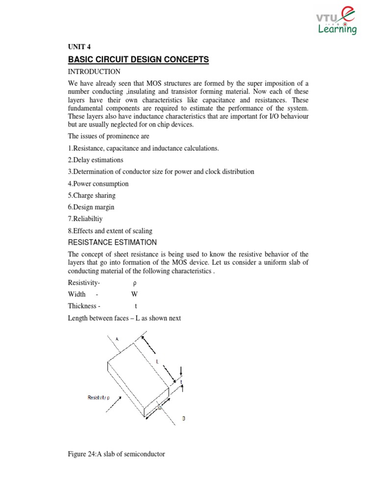 Basic Circuit Concepts | PDF | Mosfet | Cmos
