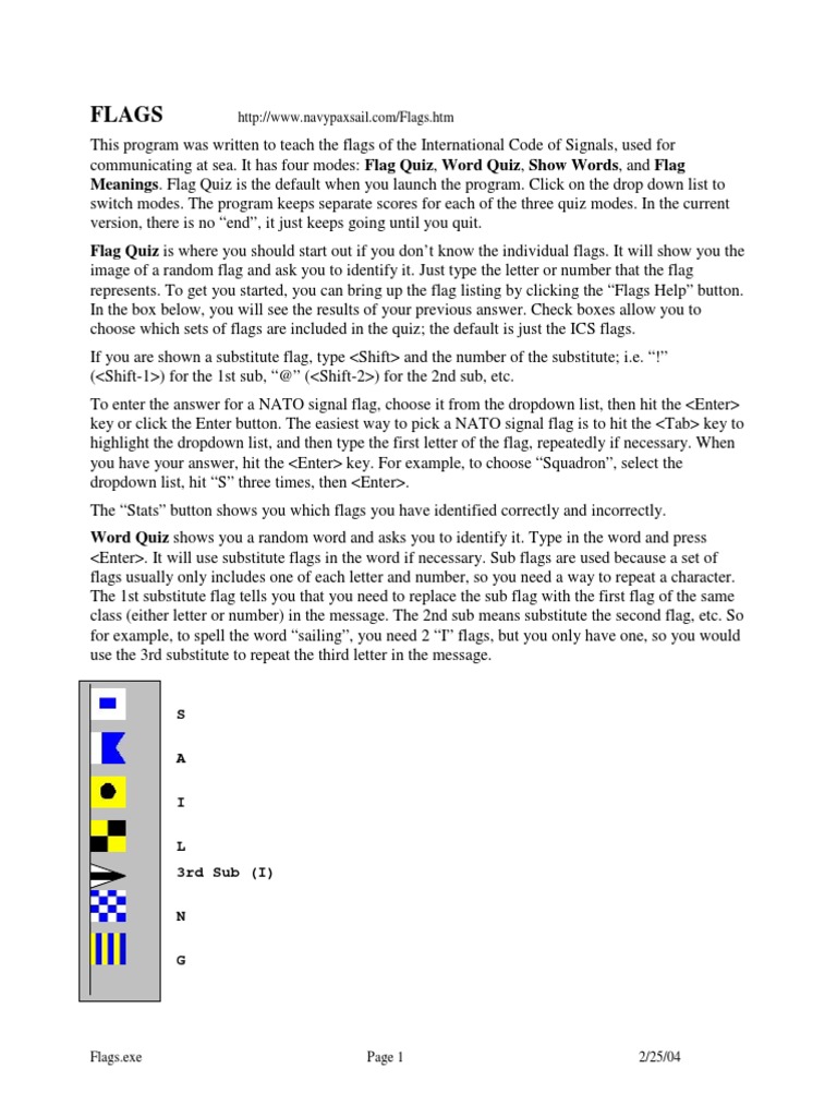 Read Me Flags | PDF | Flag | Water Transport