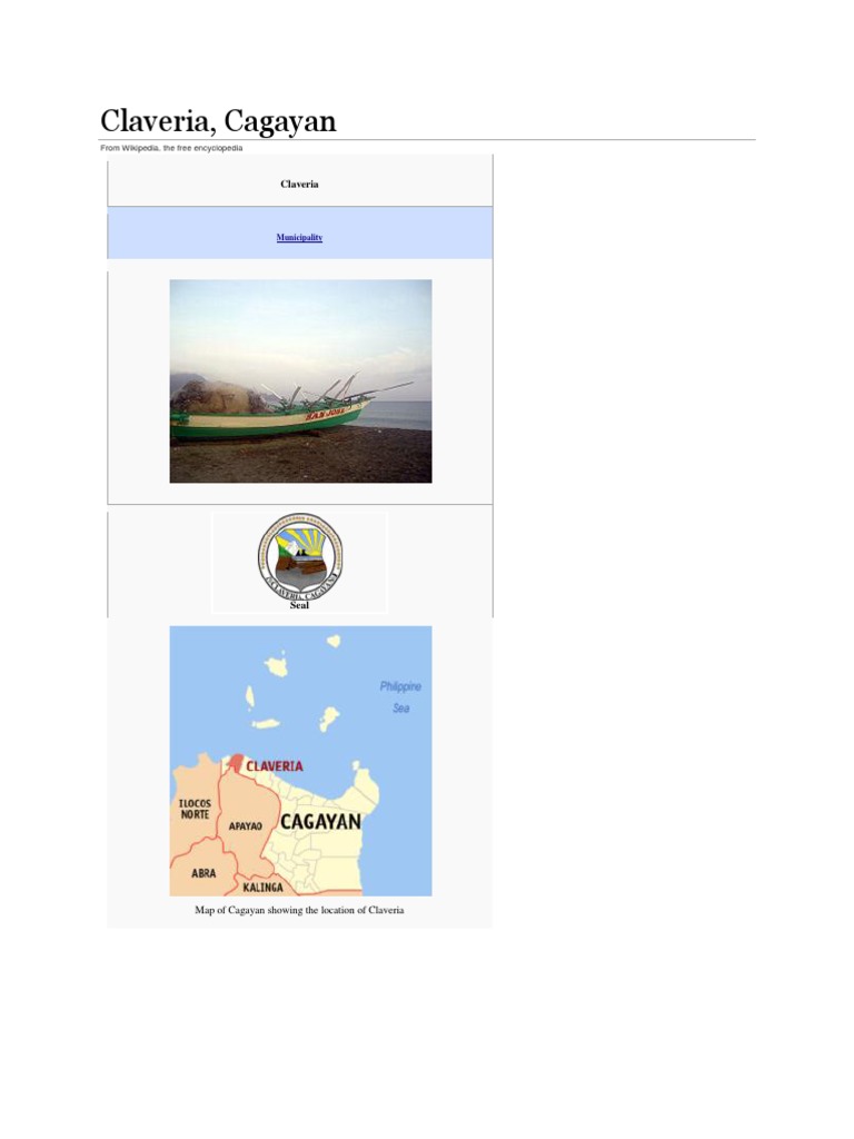 Claveria, Cagayan Overview and Map | PDF