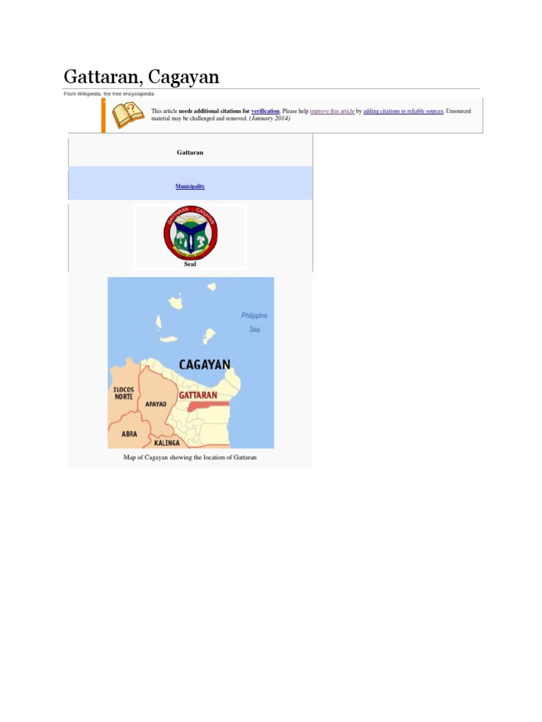 History of Gattaran Cagayan | PDF