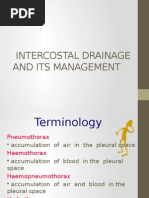 Intercostal Drainage Management Guide | PDF | Medicine | Pulmonology