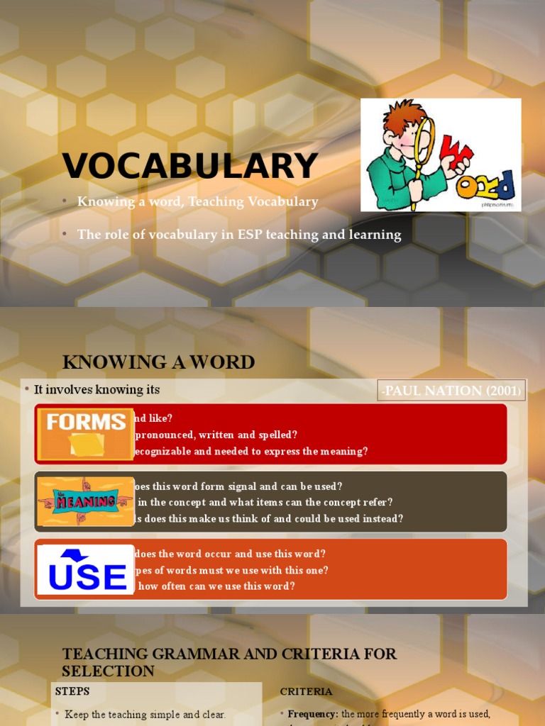 ESP Vocabulary | PDF | Vocabulary | Word