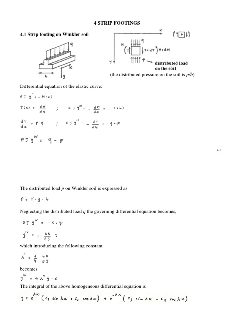 Foundations:Strip Footings | PDF | Stiffness | Matrix (Mathematics)