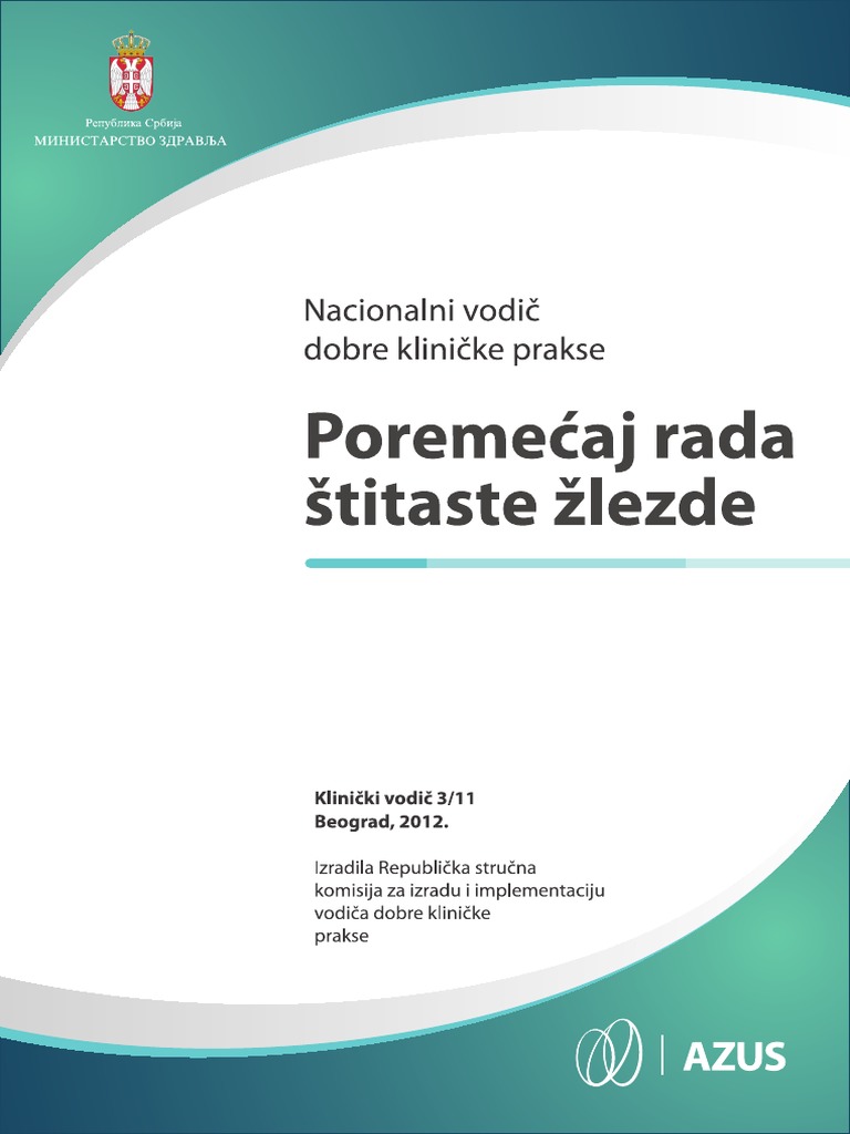 Vodic Za Dijagnostikovanje I Lecenje Poremecaja Rada Stitaste Zlezde | PDF