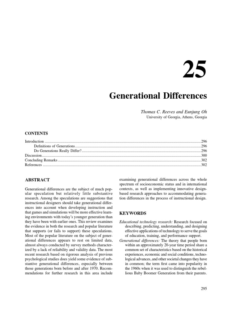 Generational Differences Pdf Millennials Race Human Categorization