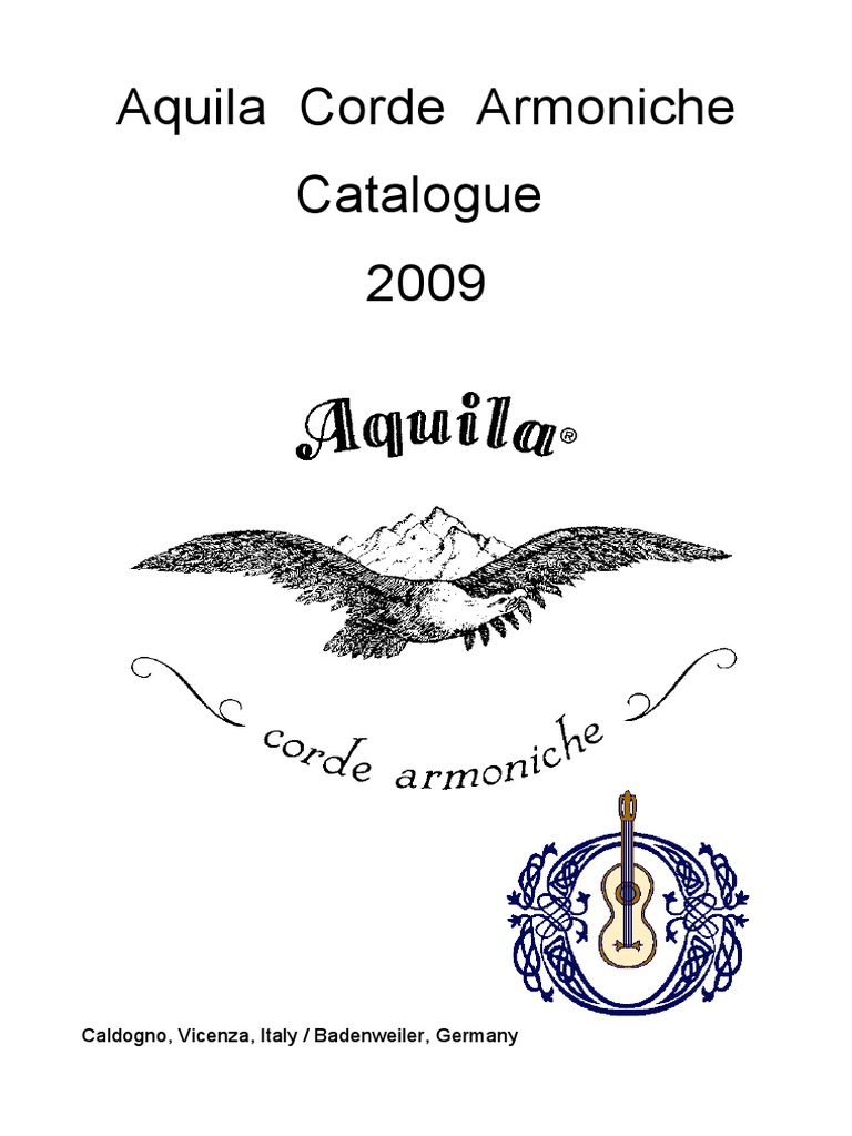 Aquila Corde Armoniche Catalogo 2009 | PDF | String Instruments | Violin