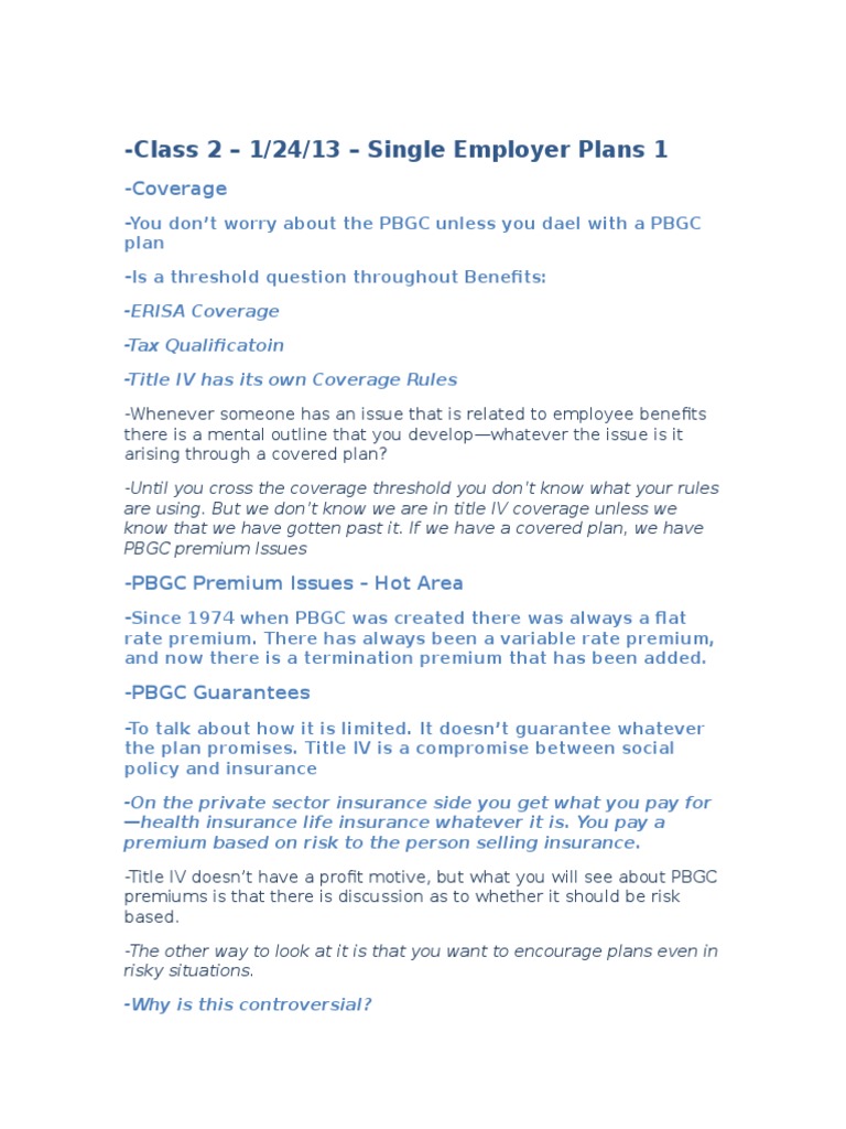 Plan Termination and Liability | PDF | Employee Retirement Income ...