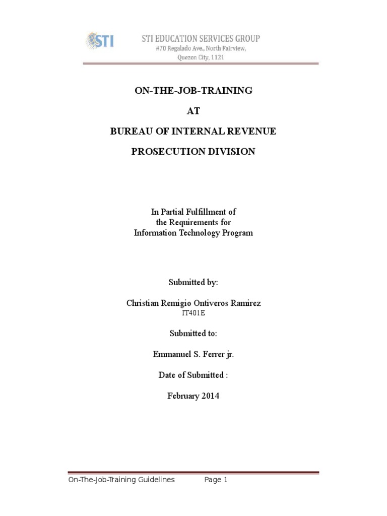 Narrative Report sample Template | Internal Revenue Service ...