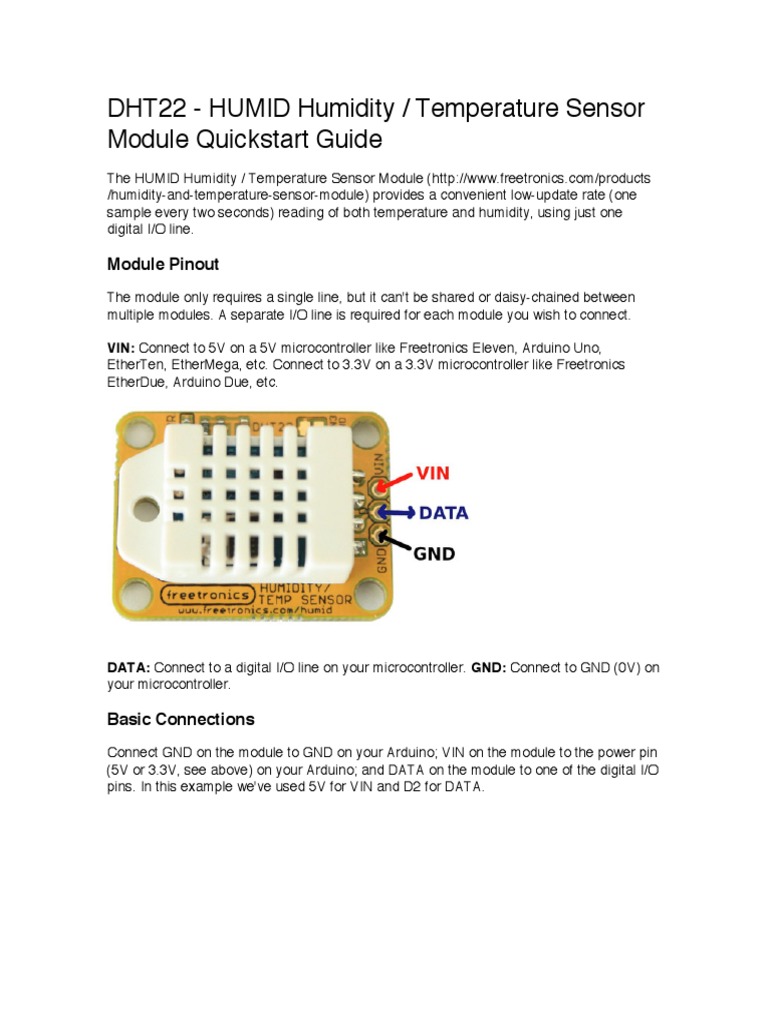 DHT22 - Humidity and Temperature Sensor | PDF | Science & Mathematics ...