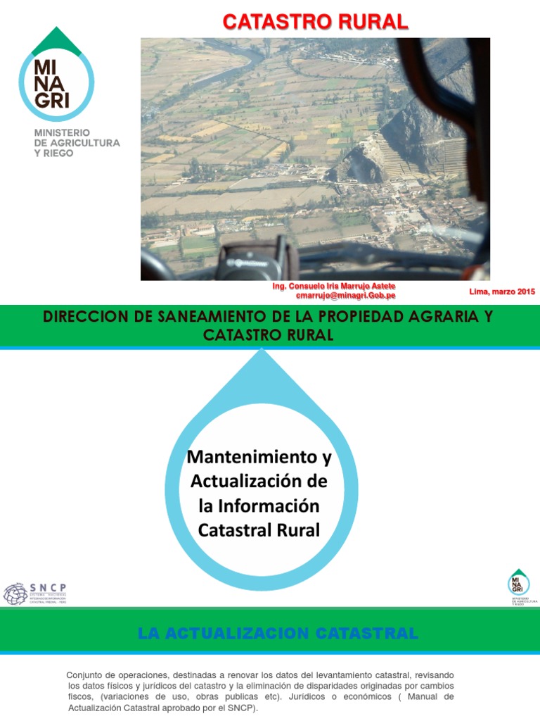 13 Mantenimiento Actualizacion Catastral Rural Minagri | PDF | Área ...