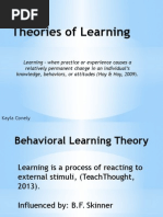 Learning Theories Comparison Table 1 | PDF | Learning | Behaviorism
