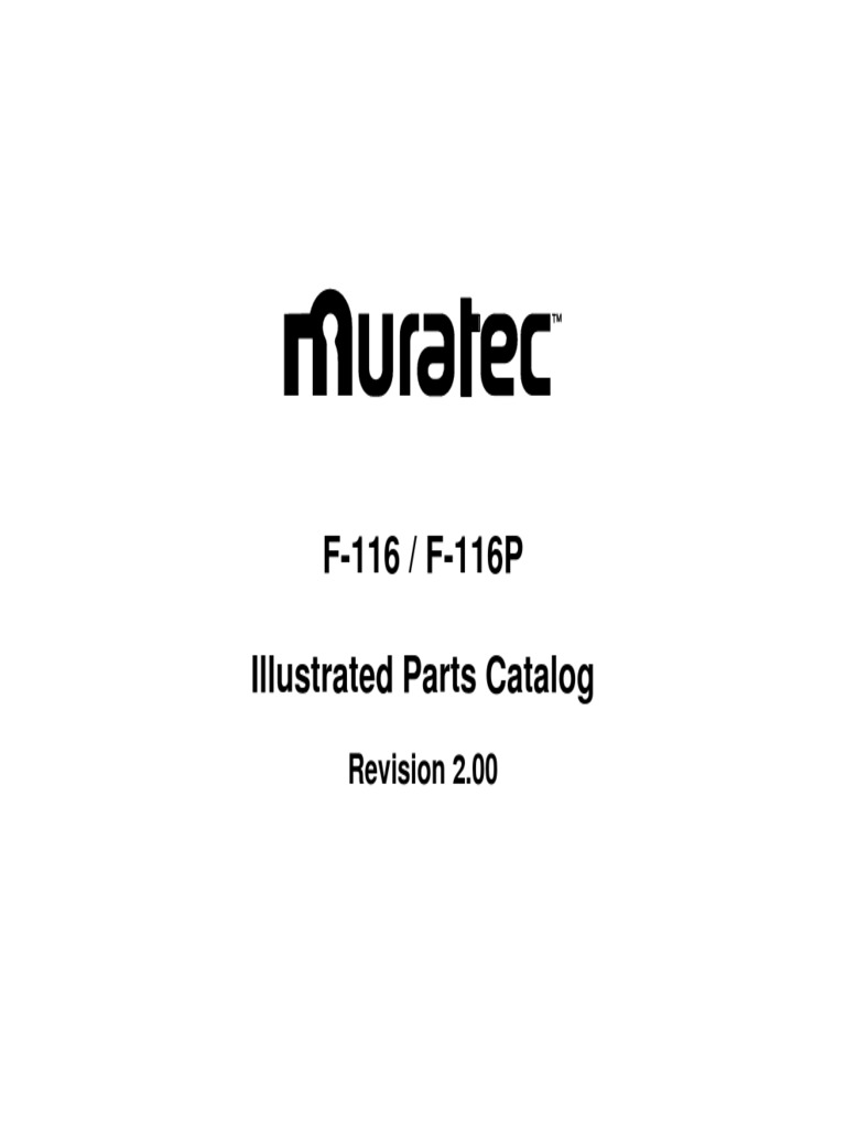 Muratec F 116 Parts Catalog | PDF | Automotive Industry | Manufactured ...