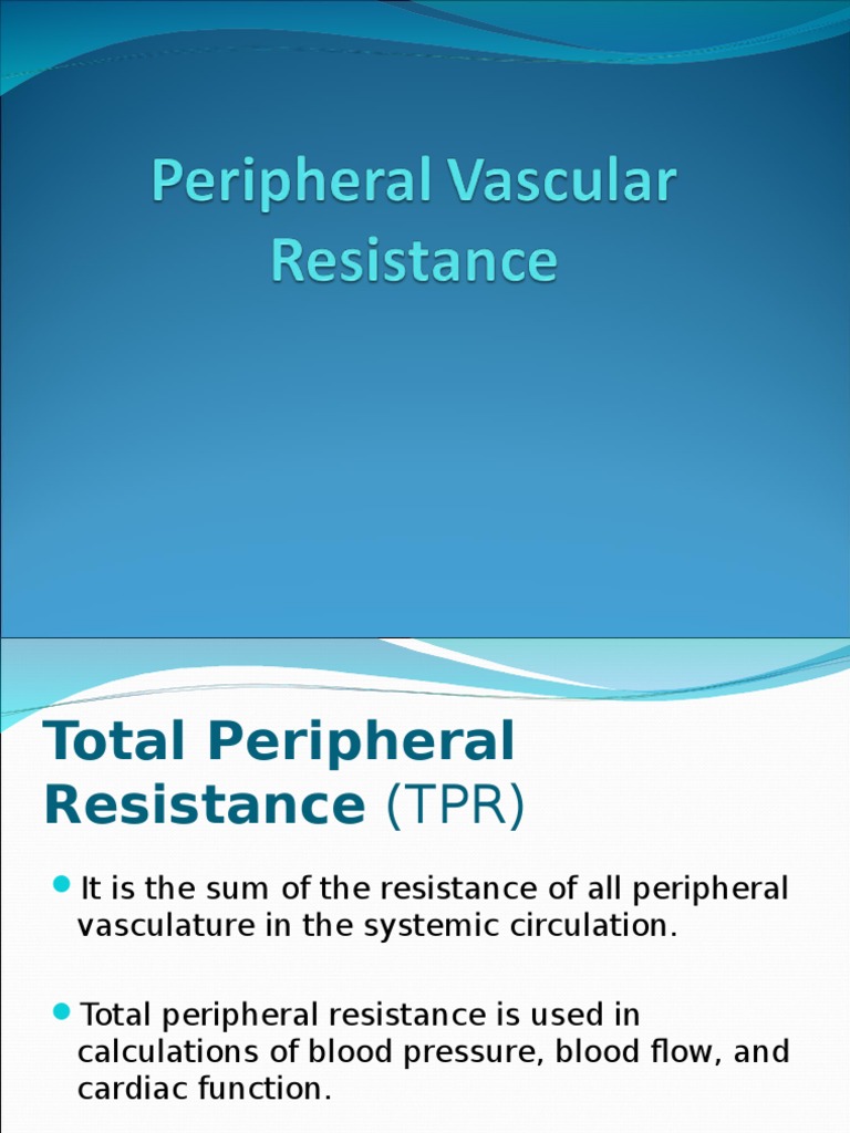 6-Peripheral Vascular Resistance | PDF