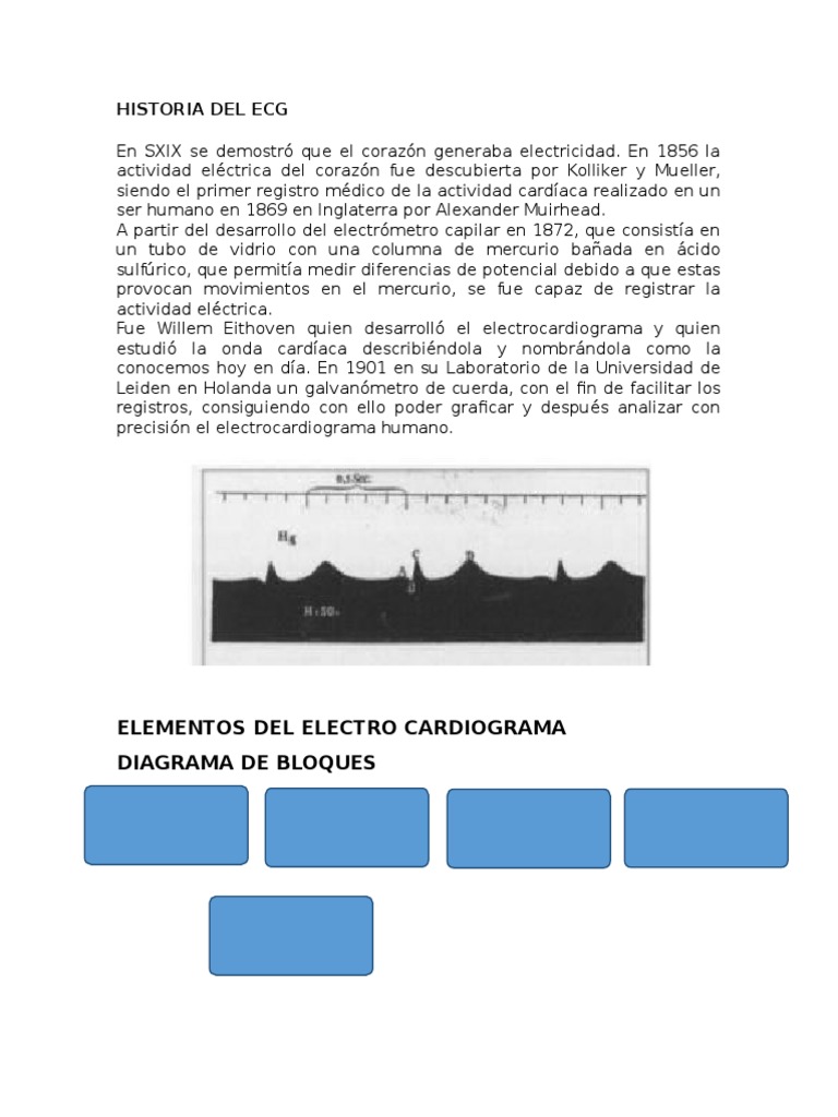 Historia Del Ecg | PDF | Amplificador operacional | Electrocardiografia