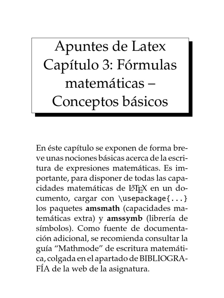 Apuntes de Símbolos de Latex PDF | PDF | Fórmula | Fracción (Matemáticas)