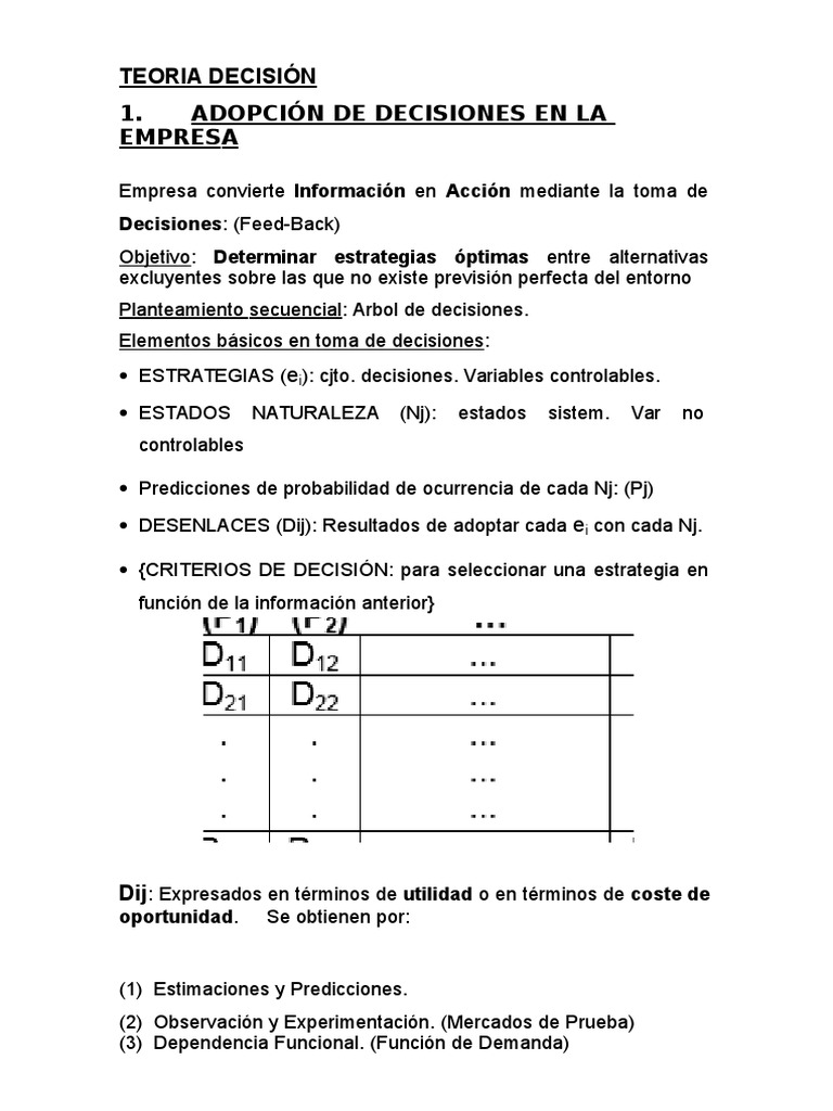 Teoria Decisión | PDF | Toma de decisiones | Science