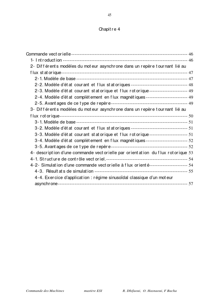 CHAPITRE-4 Commande Vectorielle | PDF | Quantité | Moteurs