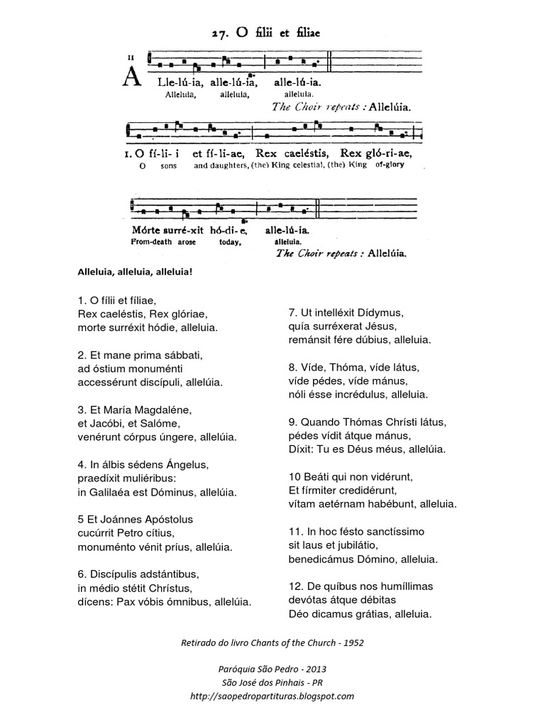 O Filii Et Filiae | PDF