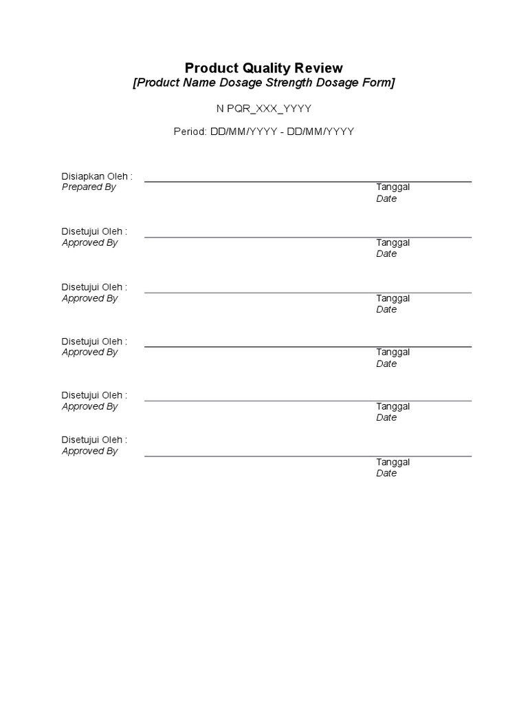 Product Quality Review | PDF | Verification And Validation ...