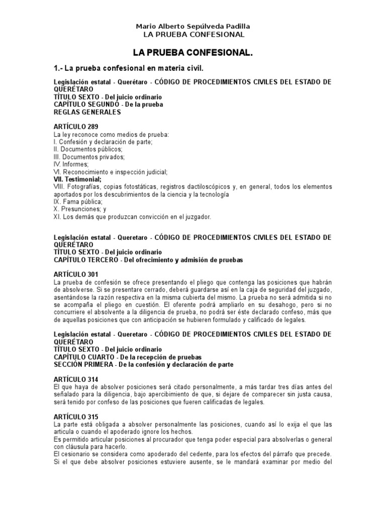 La Prueba Confesional