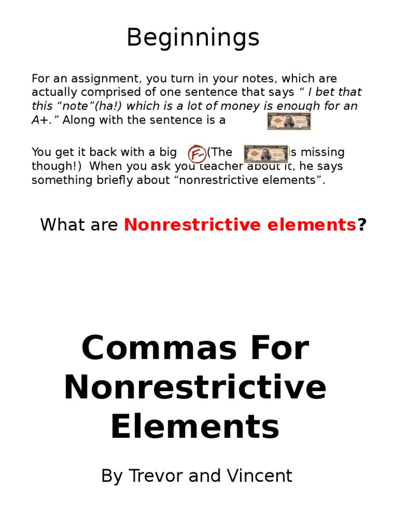 Comma Usage for Nonrestrictive Elements | PDF | Cognitive Science