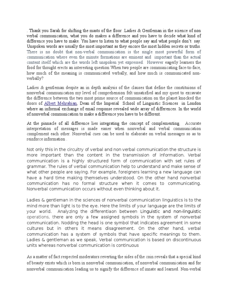 Albert Mehrabian: Operations, T | PDF | Nonverbal Communication ...