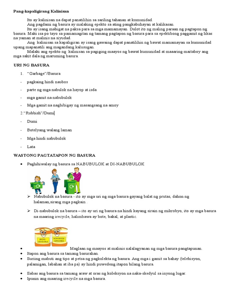 Waste Management Tagalog | PDF